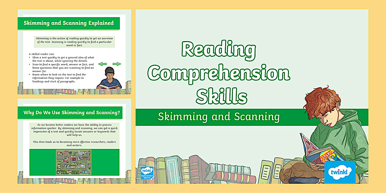 Reading Comprehension Skills: Skimming and Scanning PowerPoint (Year 5-6)