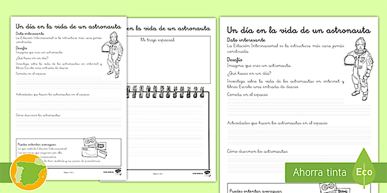 Ficha de actividad: Un día en la vida de un astronauta