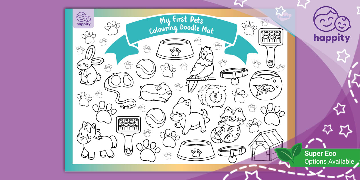 FREE! - My First Pets Doodle Mat (teacher made) - Twinkl