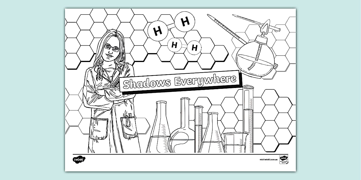 STEM IU Yr 5 Shadows Everywhere Title Colouring Page