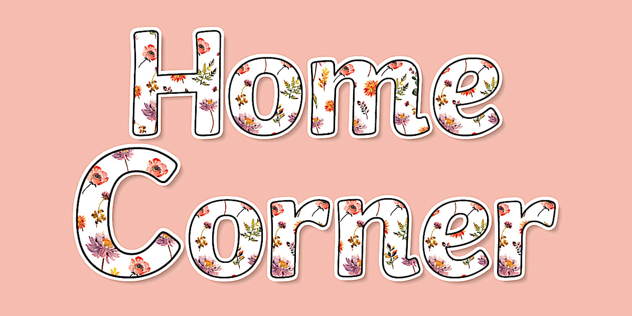 Wildflower Botanical Themed Home Corner Display Lettering