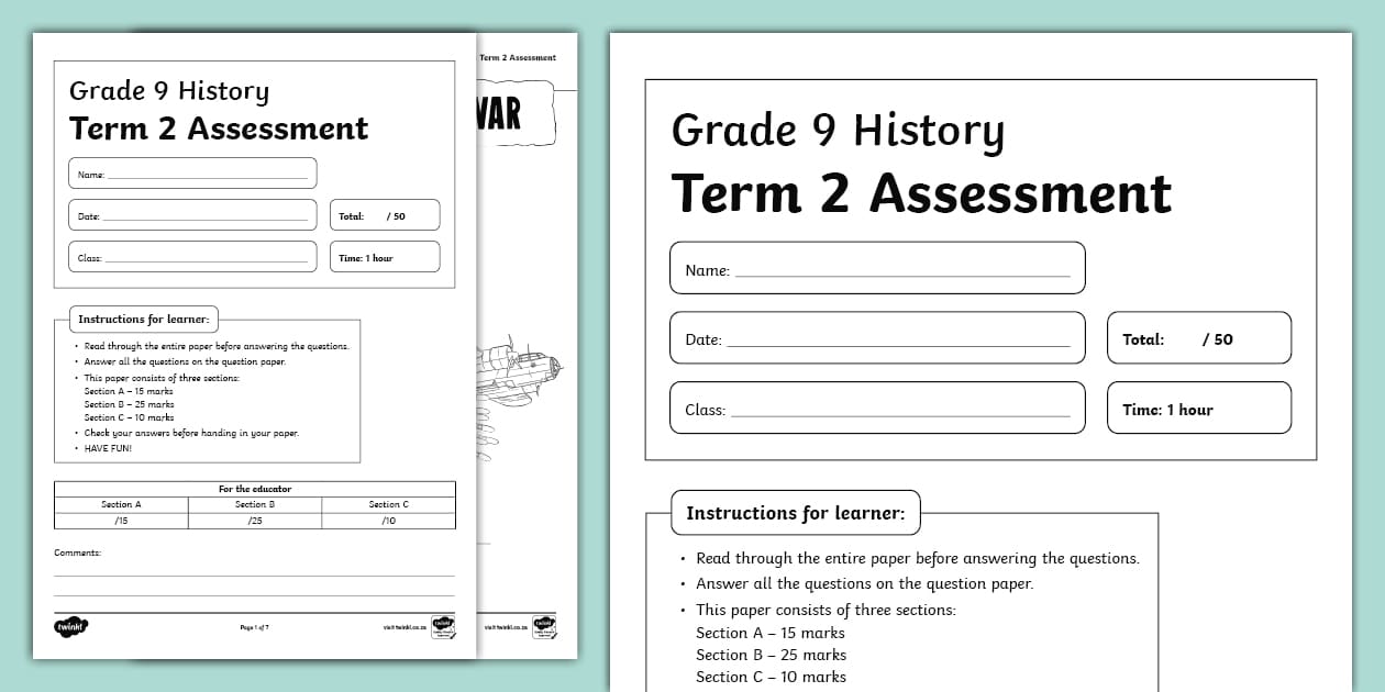 Grade 9 History: Term 2 Assessment
