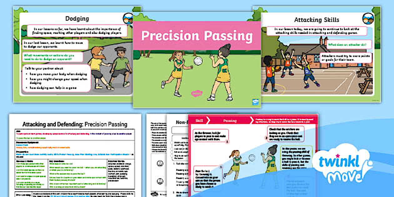 Year 2 Passing PE Lesson | Attacking and Defending | Twinkl