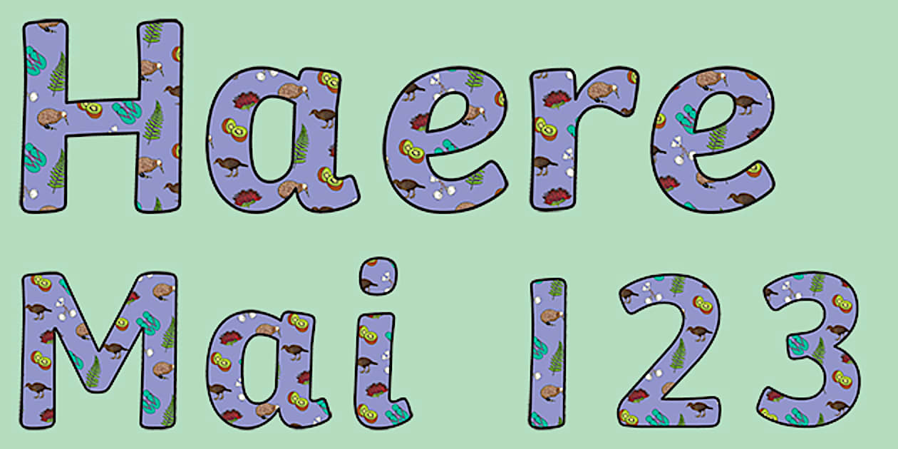 Kiwiana-Themed Nau Mai Haere Mai ki te Rūma Display Cut-Outs