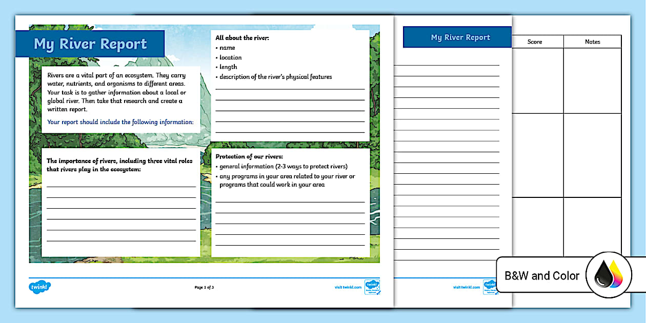 My River Report (Hecho por educadores) - Twinkl