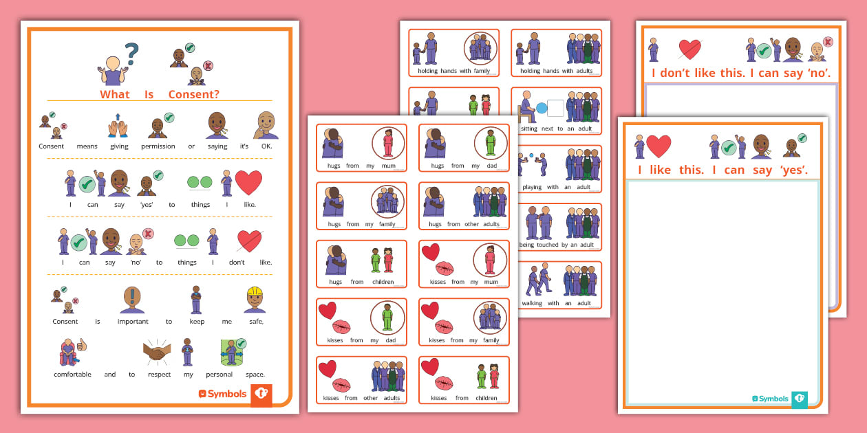 Twinkl Symbols: Older Learners: Consent Sorting Cards