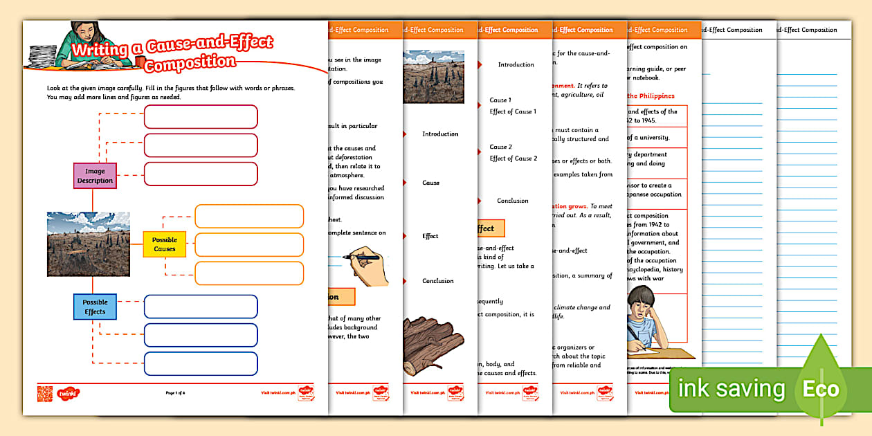 Writing a Cause-and-Effect Composition | Grade 6 | Twinkl