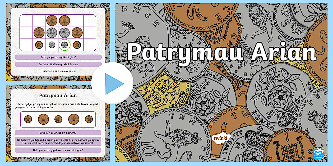 Pŵerbwynt Patrymau Arian (teacher made) - Twinkl