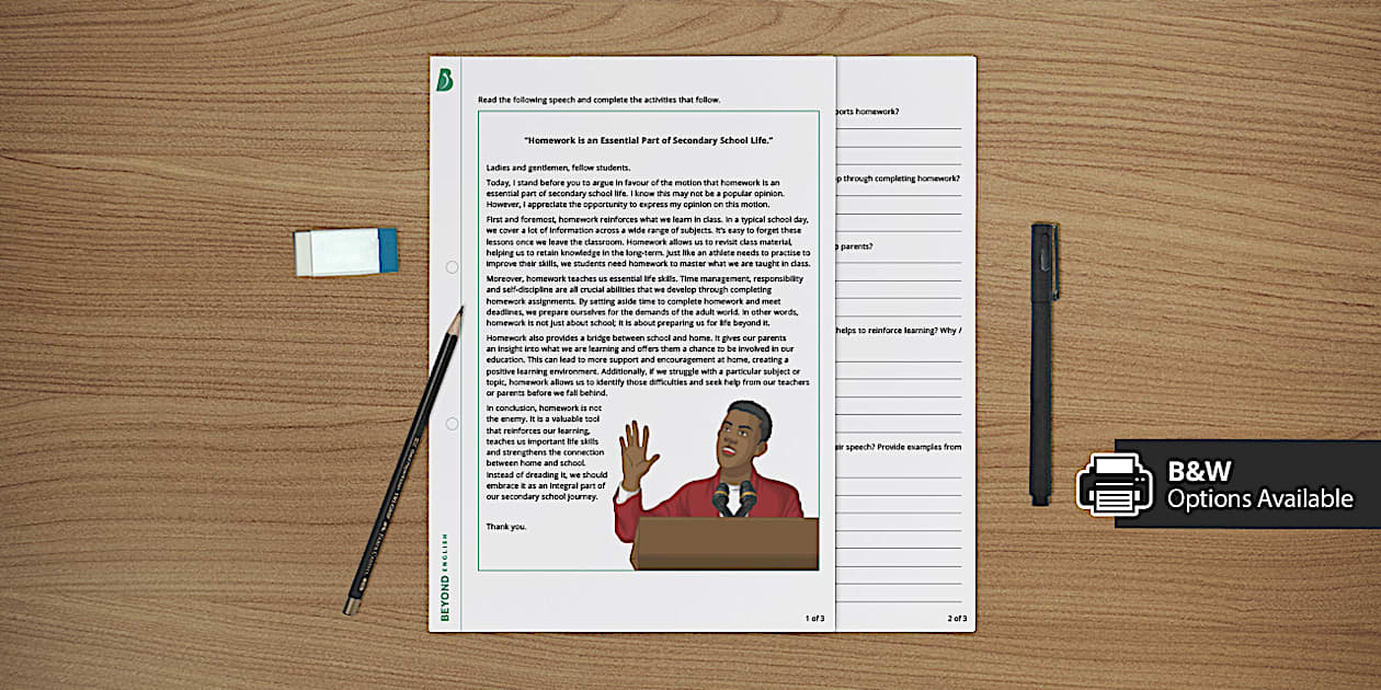 Debate Reading Activity - Homework (teacher made) - Twinkl