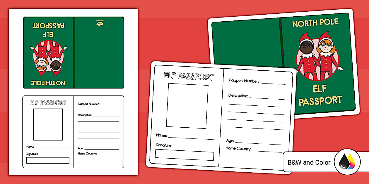 Scout Elves Passport Template (teacher made) - Twinkl