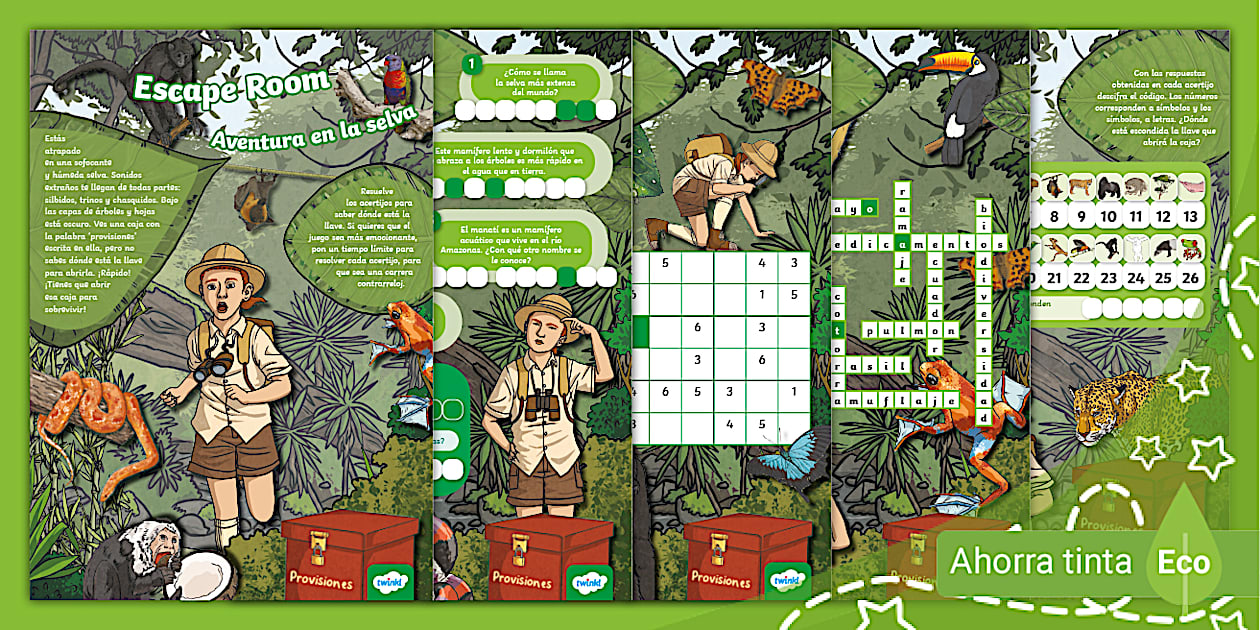 Escape Room: Aventura en la selva (Lehrer gemacht) - Twinkl