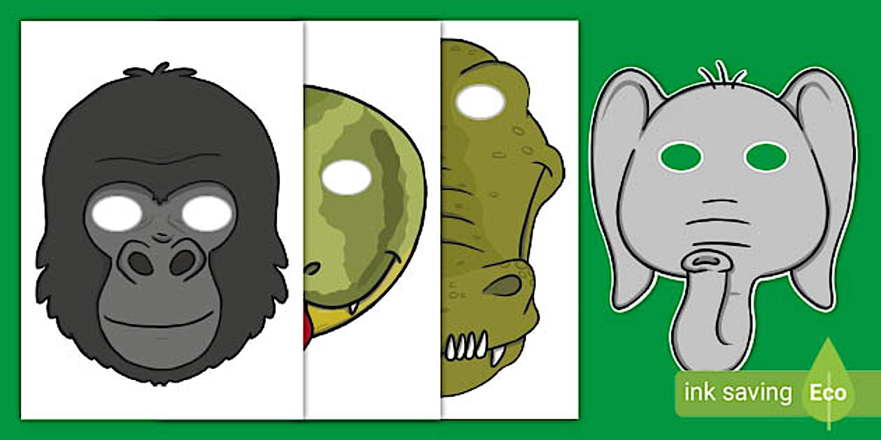 Down in the Jungle Role-Play Masks (teacher made) - Twinkl