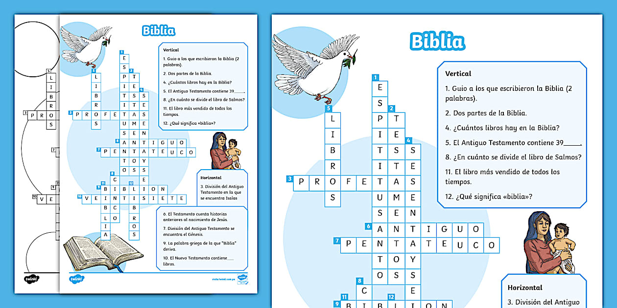 Crucigrama: La Biblia | Materiales Educativos Twinkl