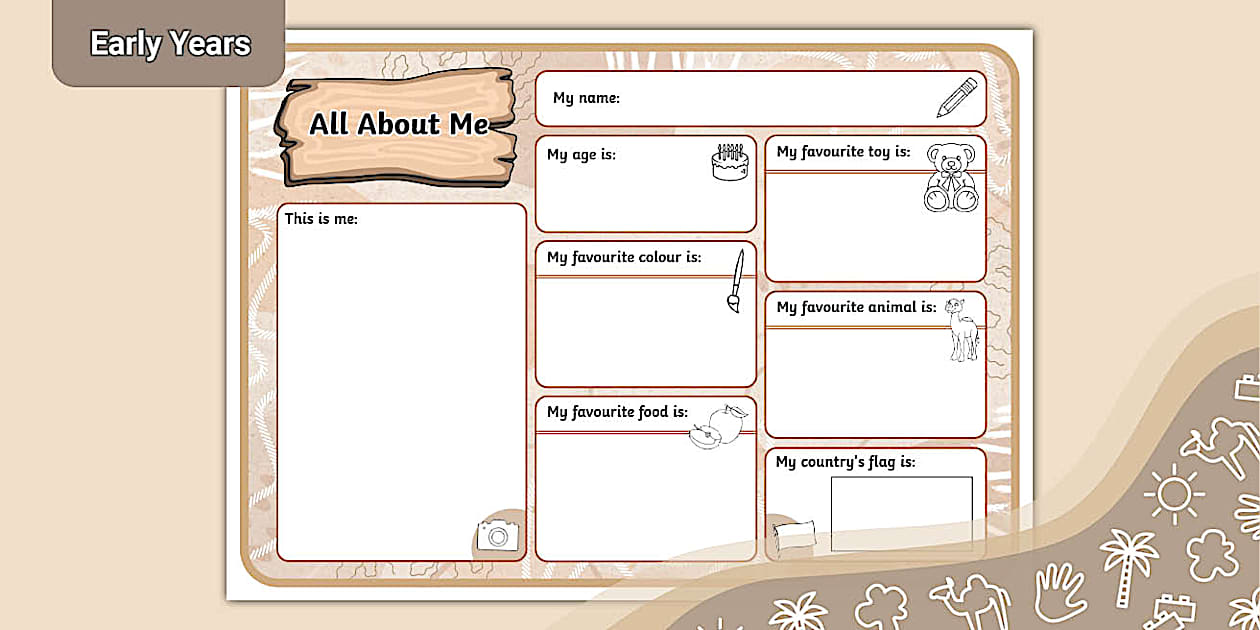 All About Me Activity Poster