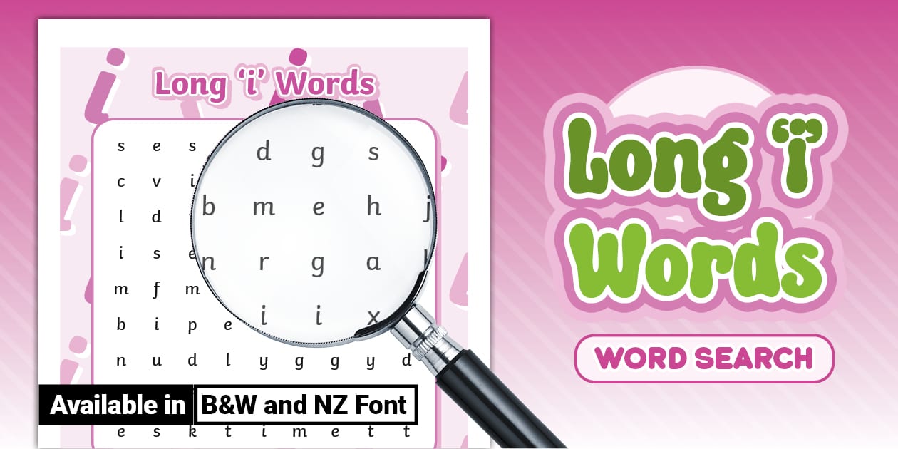 Different Ways To Spell Long 'i' Word Search