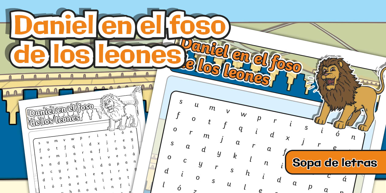 Pupiletras: Daniel en el foso de los leones