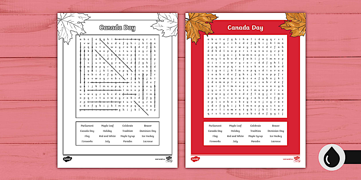 Canada Day Word Search | Twinkl Canada Festivals