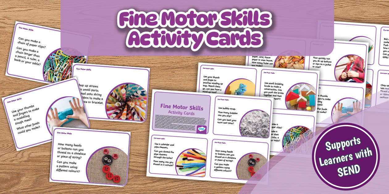 Fine Motor Skills, Activity Cards
