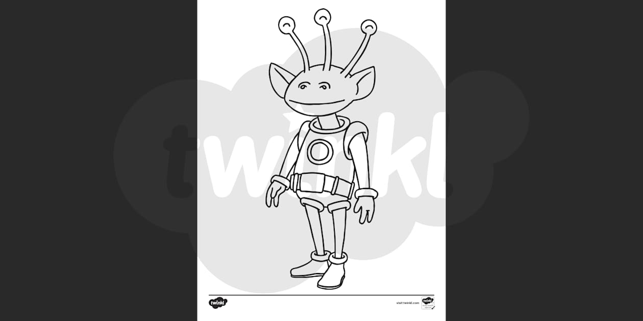alien colouring sheet