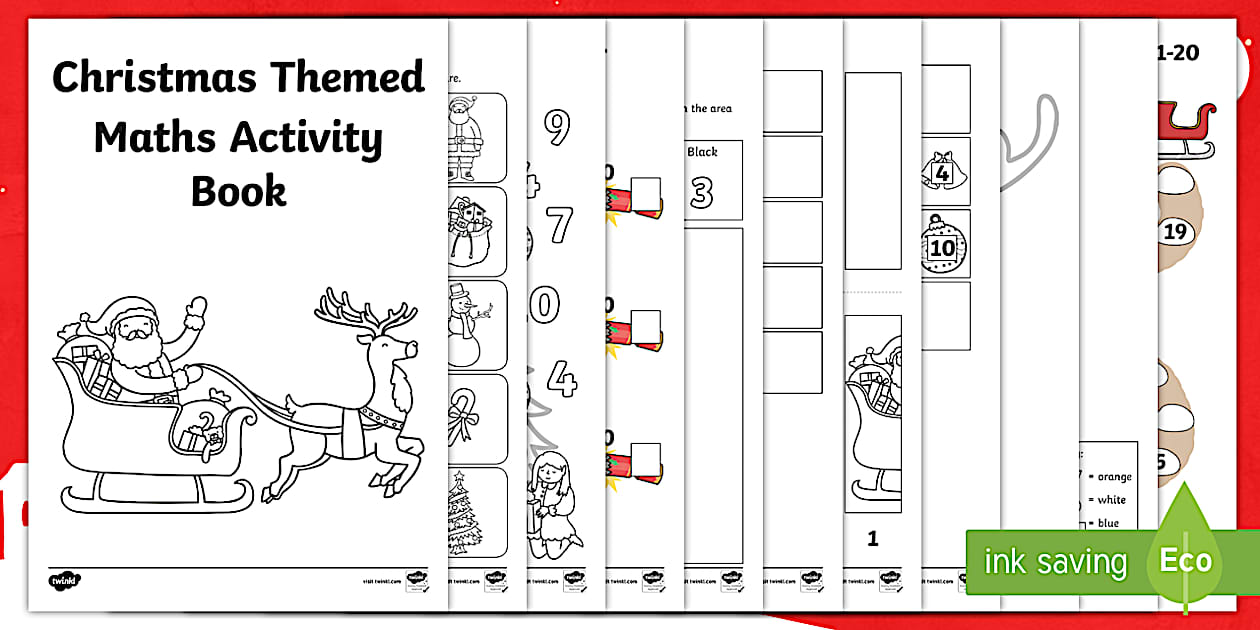 Editable EYLF Christmas-Themed Maths Activity Booklet