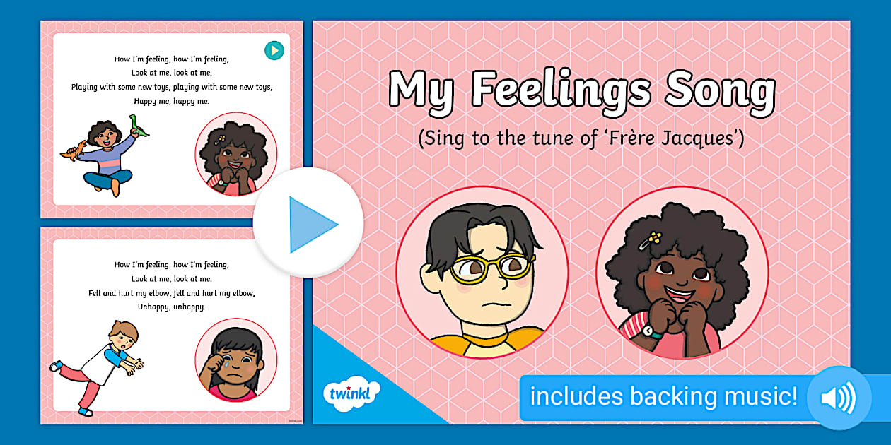 👉 My Feelings Song PowerPoint (Lehrer gemacht) - Twinkl