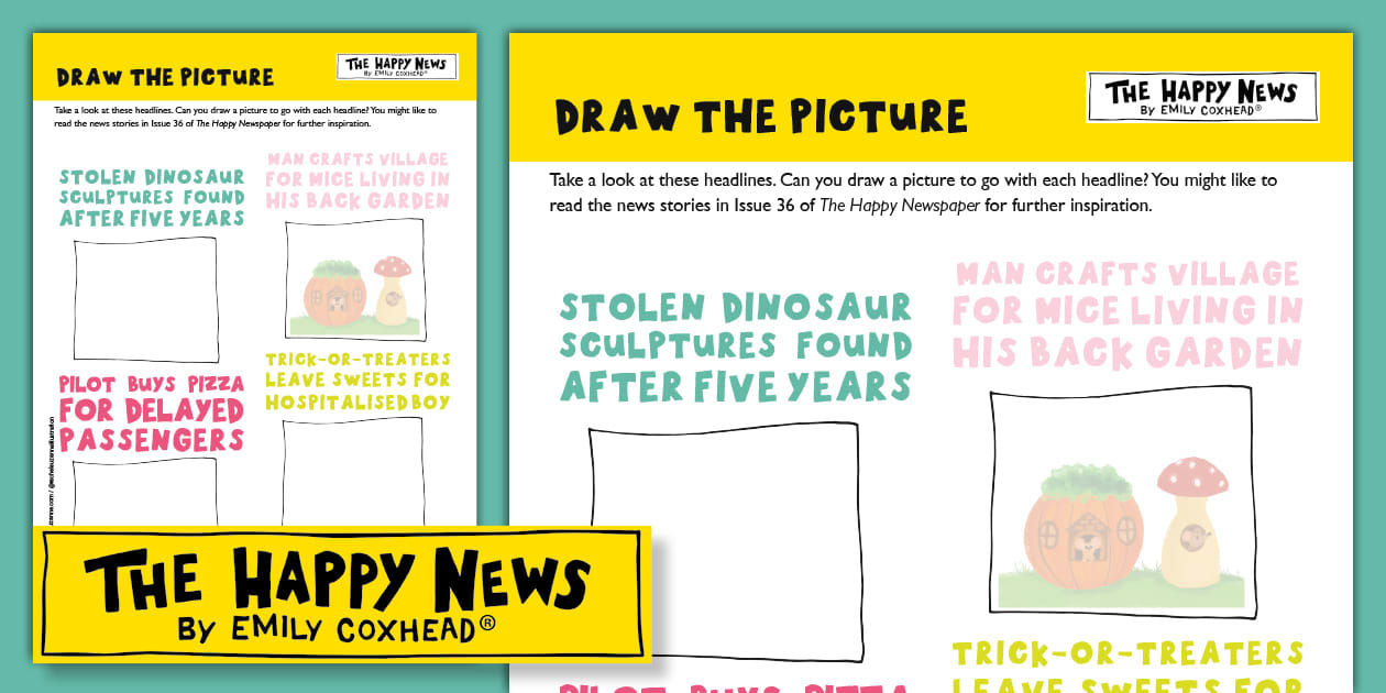 FREE! - The Happy Newspaper: Draw the Picture (Issue 36)