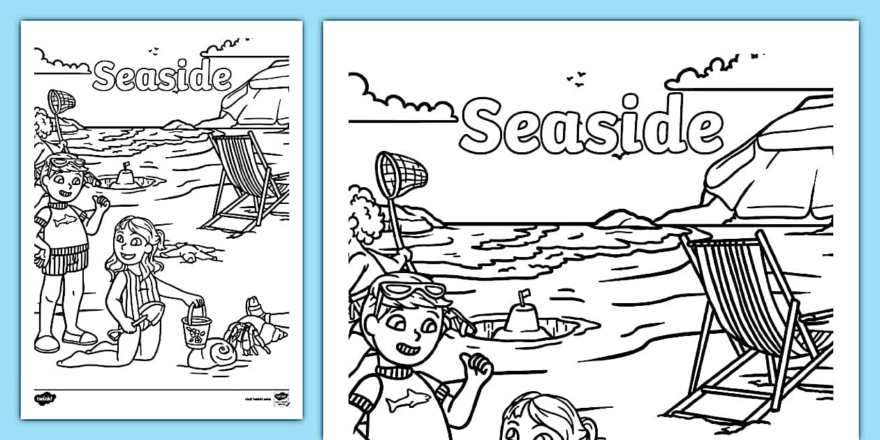 Seaside Front Cover (Teacher-Made) - Twinkl