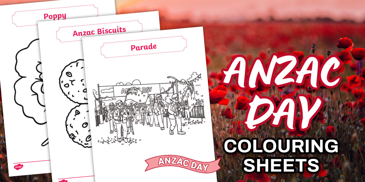 Downloadable Anzac Day Colouring Sheets | Twinkl Worksheets