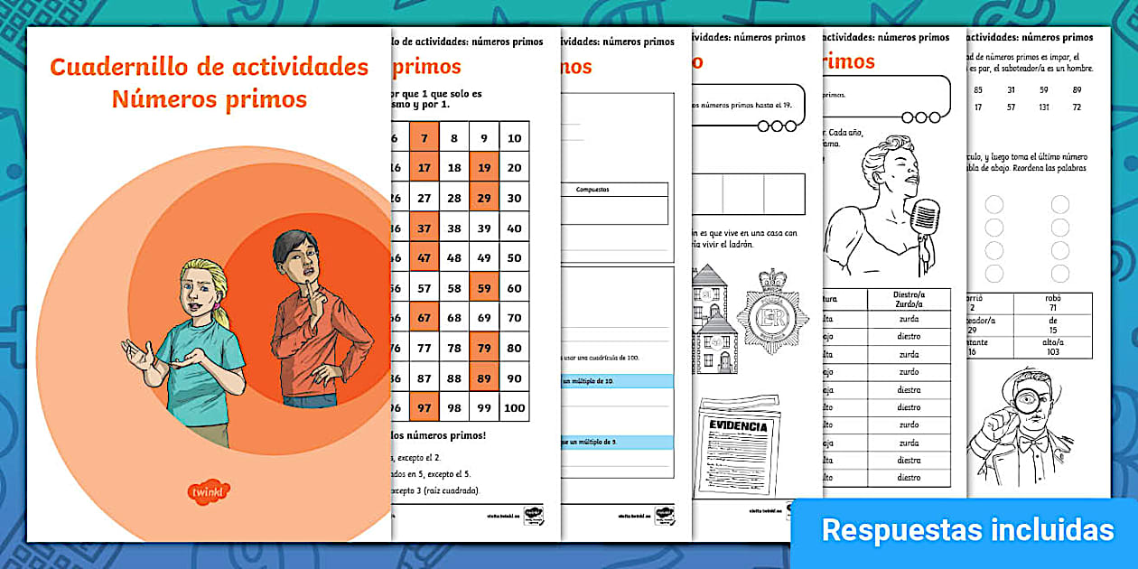 Cuadernillo de actividades: Números primos (teacher made)