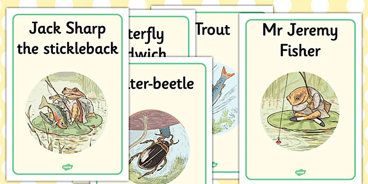 The Tale of Mr Jeremy Fisher Display Posters - mr jeremy fisher