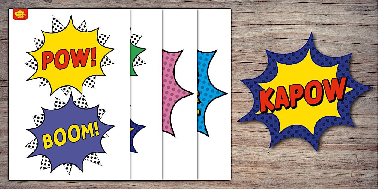 Superhero Printable Signs | Twinkl Party (teacher made)