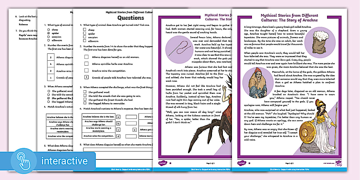 Interactive PDF: LKS2 Mythical Stories from Different Cultures: The ...