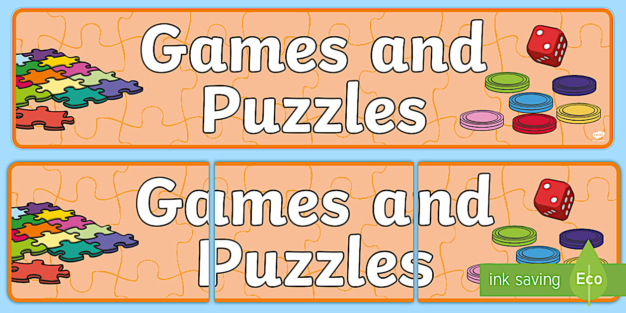 👉 Games and Puzzles Display Banner (teacher made)