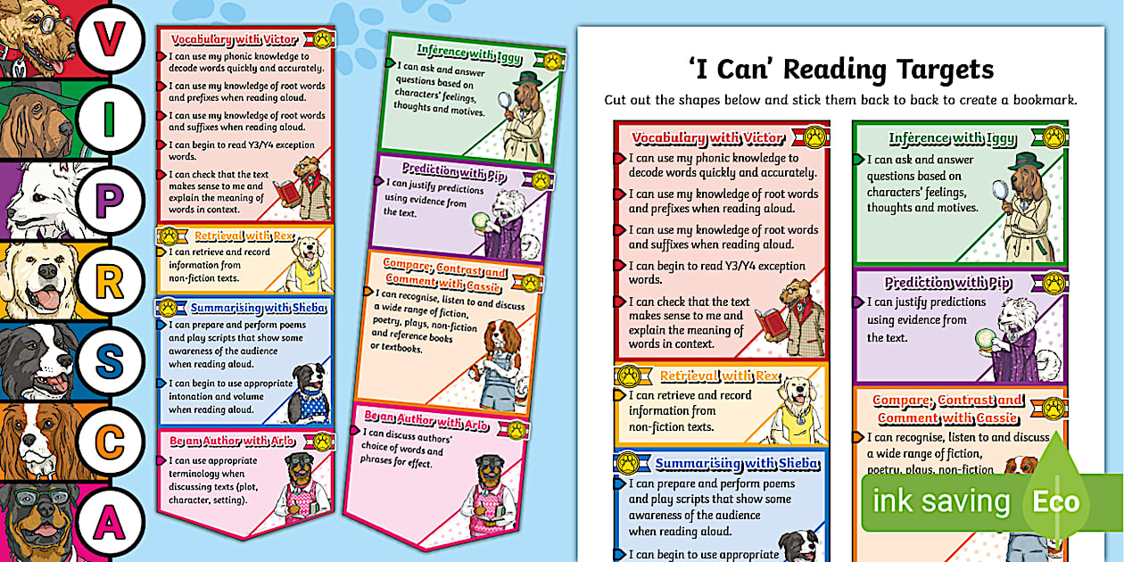 Year 3 'I Can' Reading Target Bookmark (professor feito)