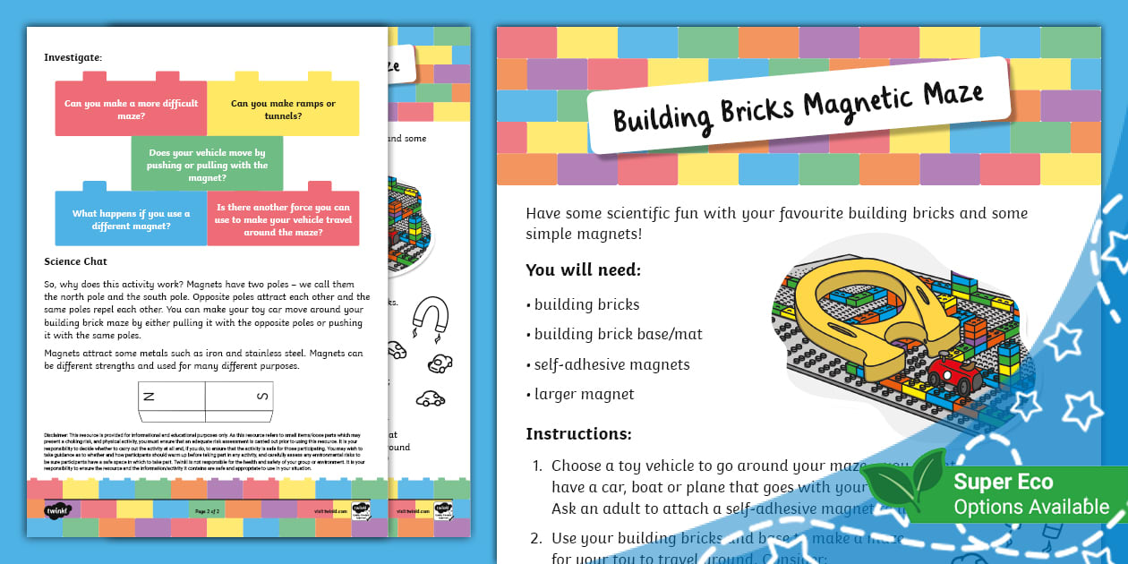 Building Bricks Magnetic Maze (Hecho por educadores)