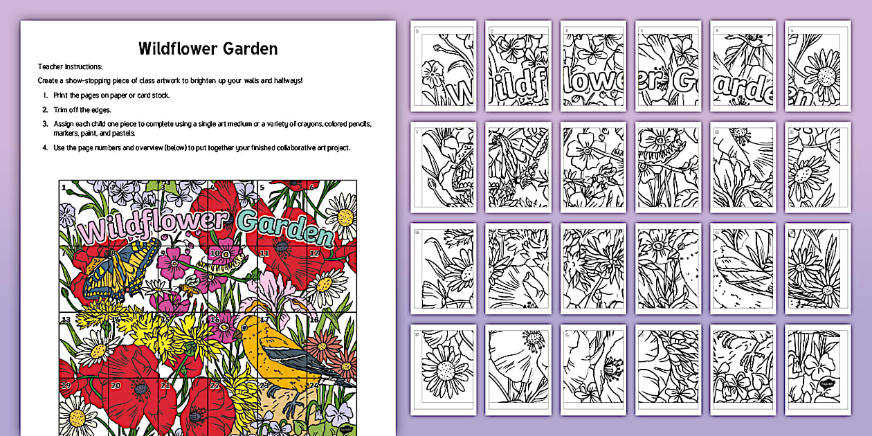 Wildflower Garden Collaborative Art Pack (Teacher-Made)