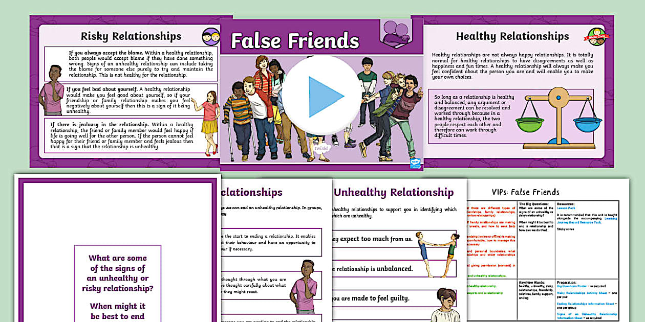 PSHE: UKS2 VIPs - Healthy Relationships Lesson Plan 6