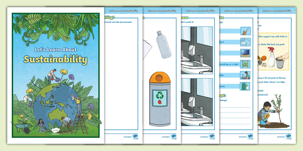 Let's Learn About Sustainability Booklet (teacher made)