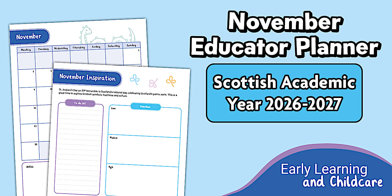 November Educator Monthly Planner