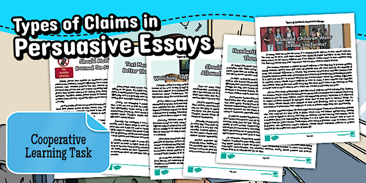 Types of Claims in Persuasive Essays | Grade 8 | Twinkl PH