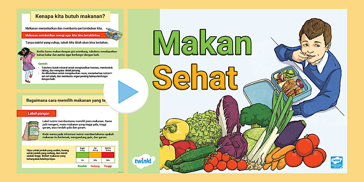 Makanan Sehat dan Gizi Seimbang (teacher made) - Twinkl
