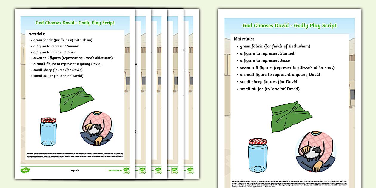 God Chooses David Godly Play Script