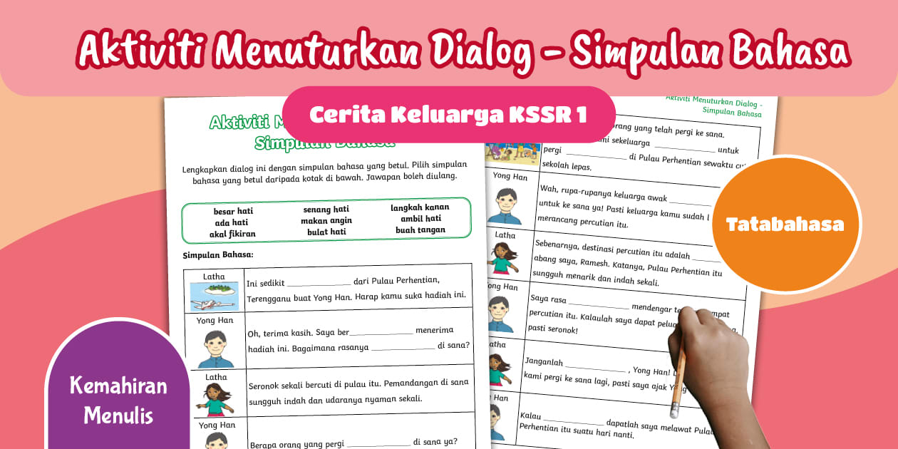 Aktiviti Menuturkan Dialog - Simpulan Bahasa