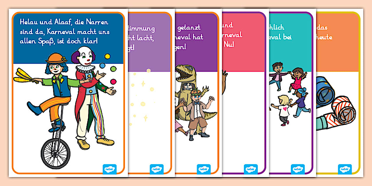 Sprüche zu Fasching - Poster (professor feito) - Twinkl