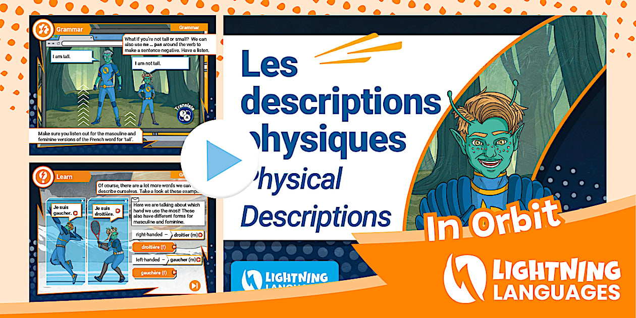 👉 Lightning Languages French Describing Yourself PowerPoint 2