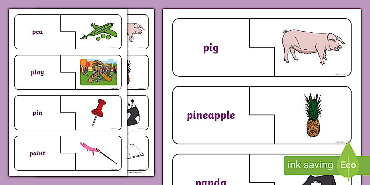 'P' Matching Puzzle (teacher made) - Twinkl
