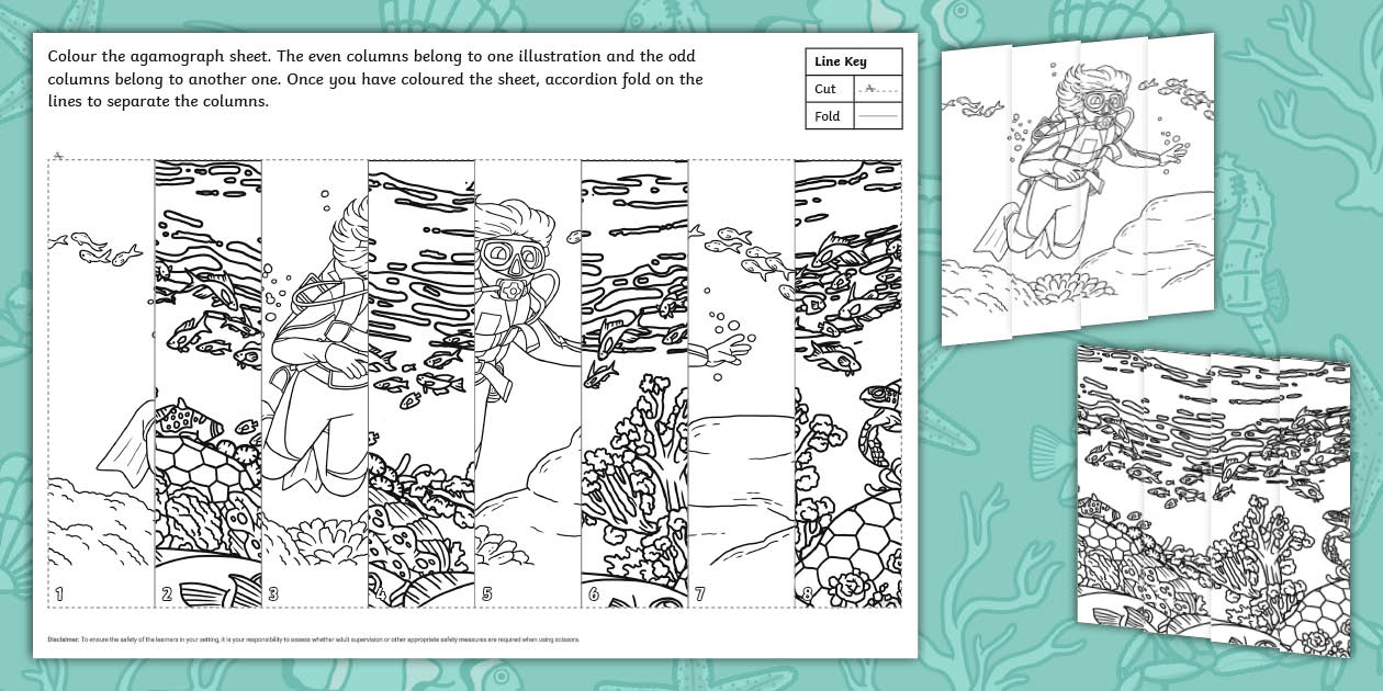 Scuba Diving Agamograph (teacher made) - Twinkl