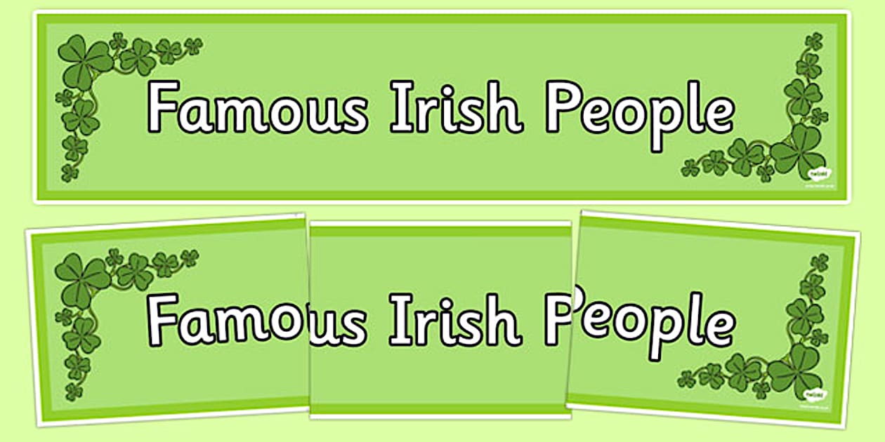 Famous Irish People Display Banner (professor feito)