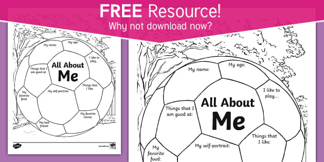 FREE All About Me Soccer Ball Activity (teacher made)