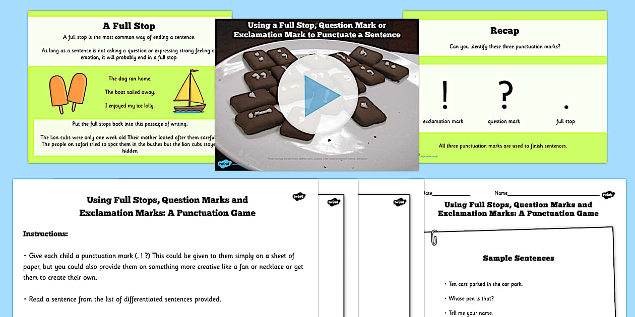 Grammar and Punctuation Lesson Pack (teacher made) - Twinkl